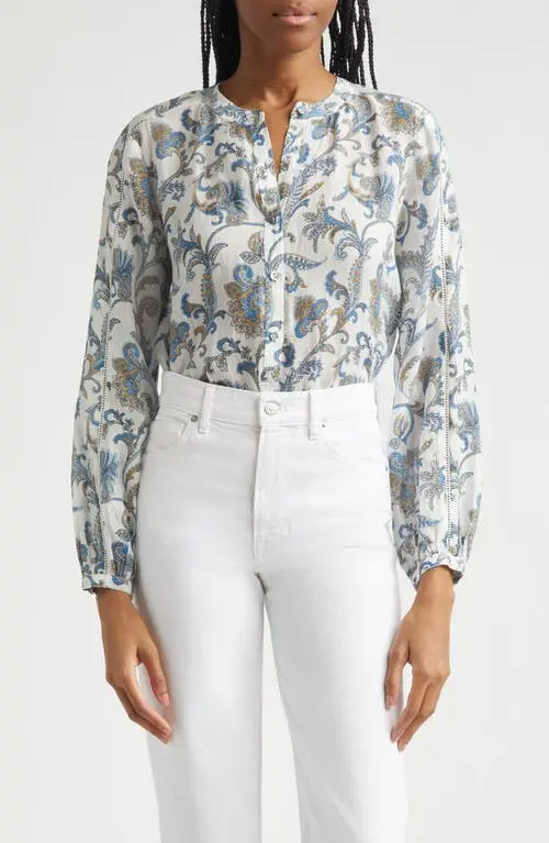 Veronica Beard Soleil Paisley Print Top