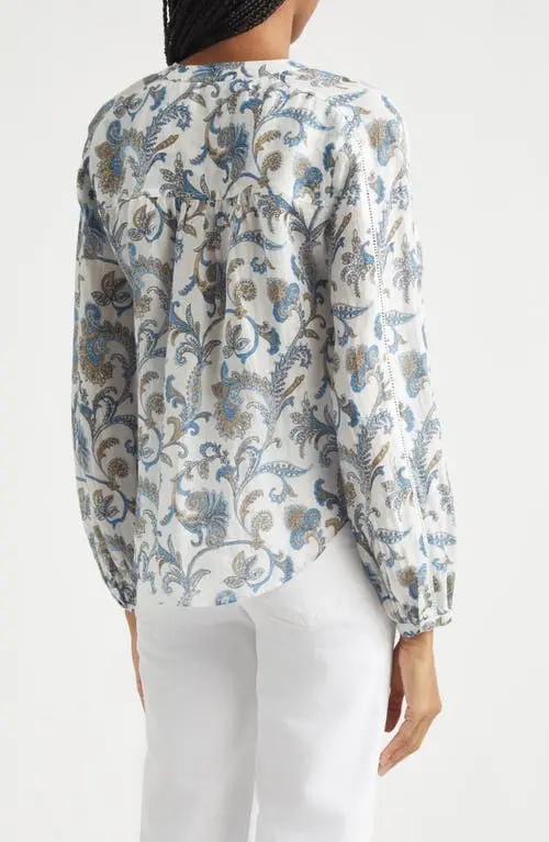 Veronica Beard Soleil Paisley Print Top