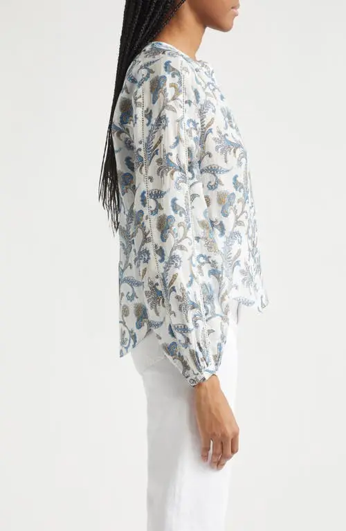 Veronica Beard Soleil Paisley Print Top