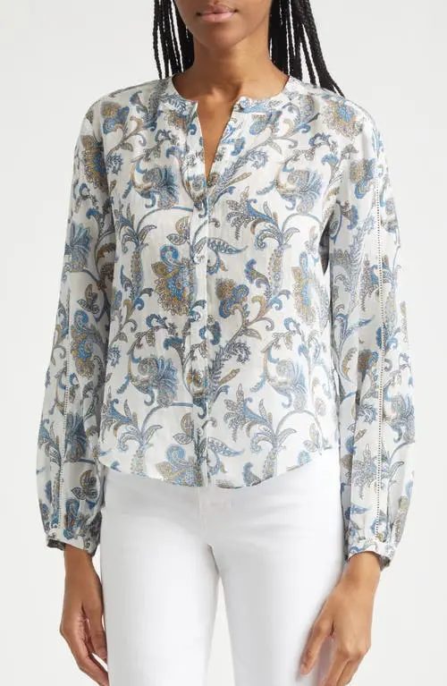 Veronica Beard Soleil Paisley Print Top