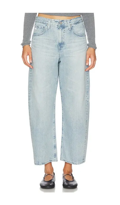 Ag Hattie Barrel Crop Denim - Blue