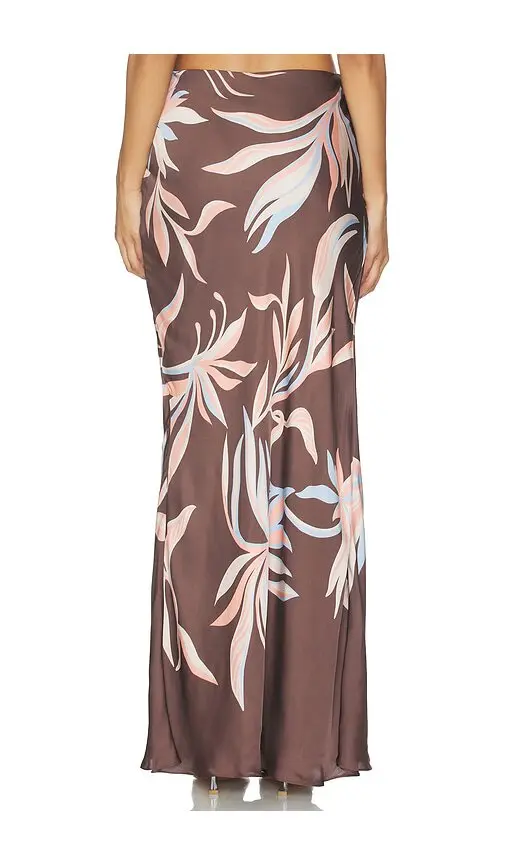 Rococo Sand Floral Maxi Skirt - Brown