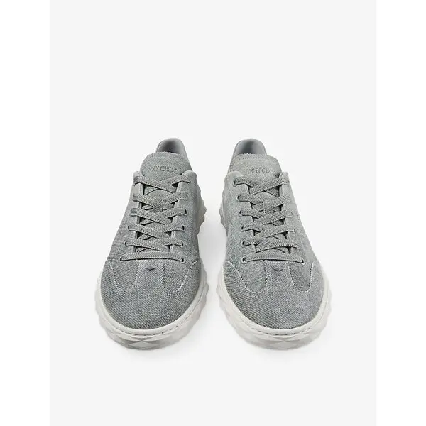 JIMMY CHOO Diamond Light Flex Denim Suede Trainers