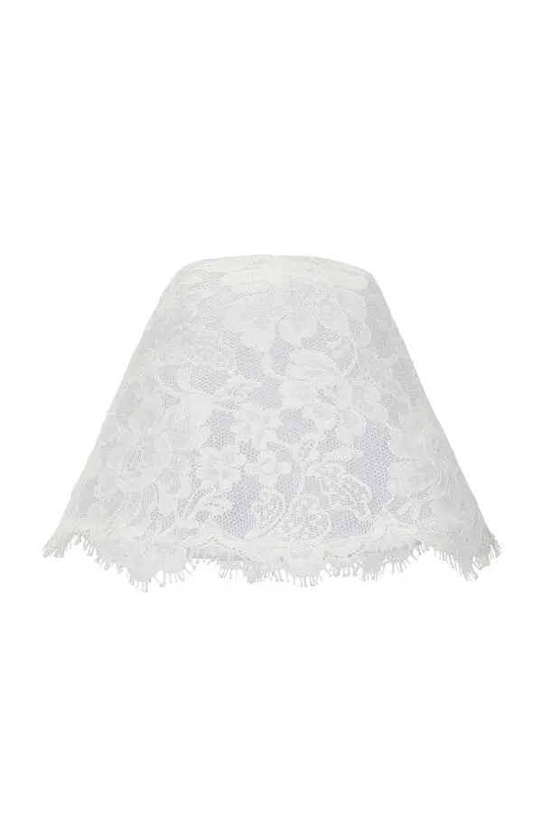 ROWEN ROSE Cloche Hat - White