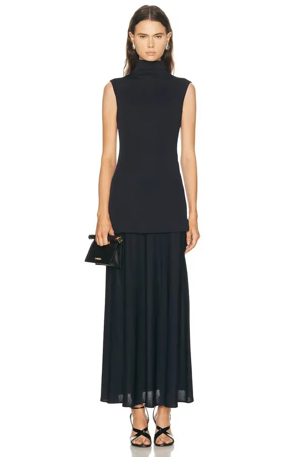 JIL SANDER Sleeveless Long Dress - Navy