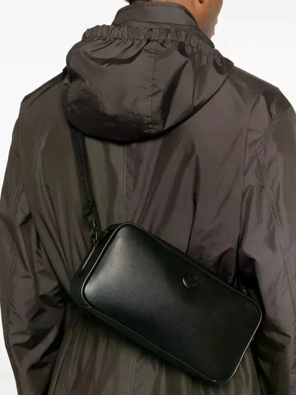 Moncler Carlo Leather Messenger Bag