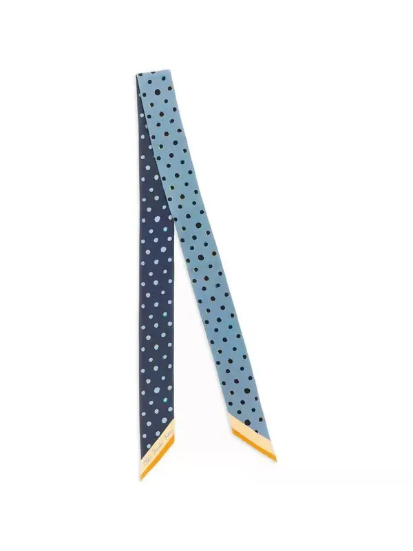 Fendi Polka-dot-print Scarf - Blue