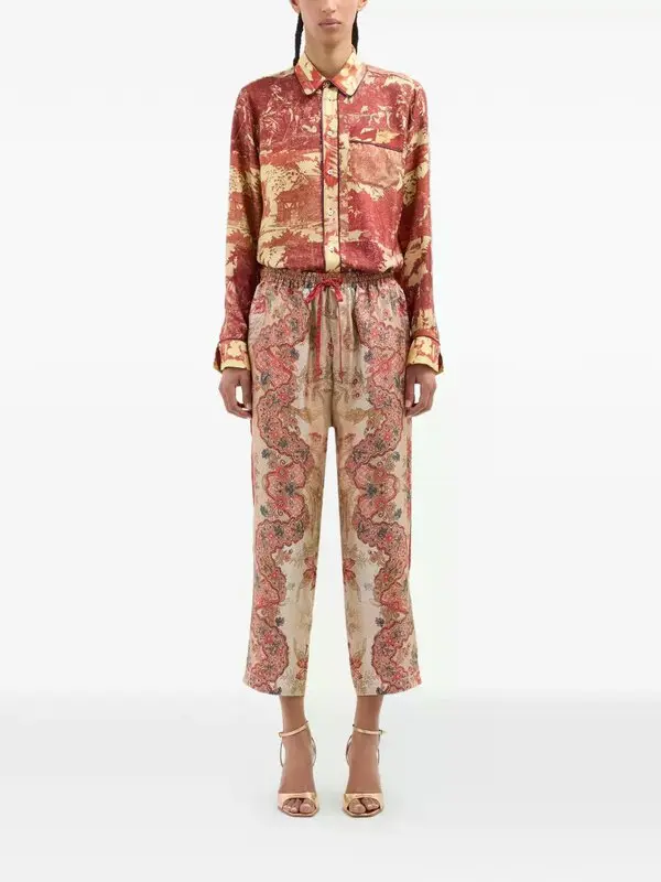 PIERRE-LOUIS MASCIA Floral-patterned Trousers