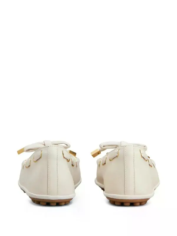 TOD'S Bow Detail Ballet Flats - Neutrals