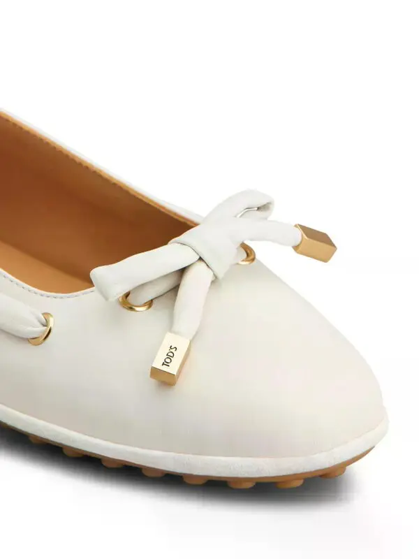 TOD'S Bow Detail Ballet Flats - Neutrals