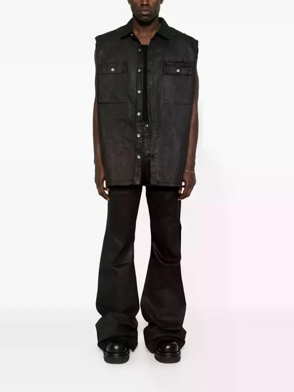 Rick Owens Button Bootcut Jeans