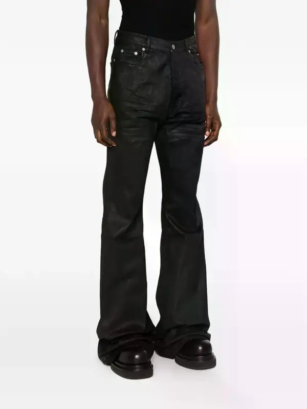Rick Owens Button Bootcut Jeans