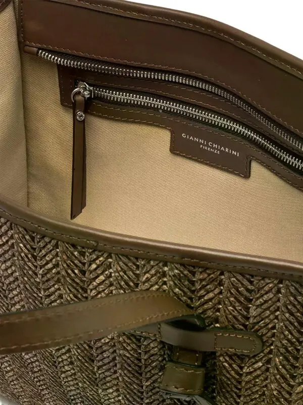 GIANNI CHIARINI Miss Marcella Woven Tote Bag - Brown