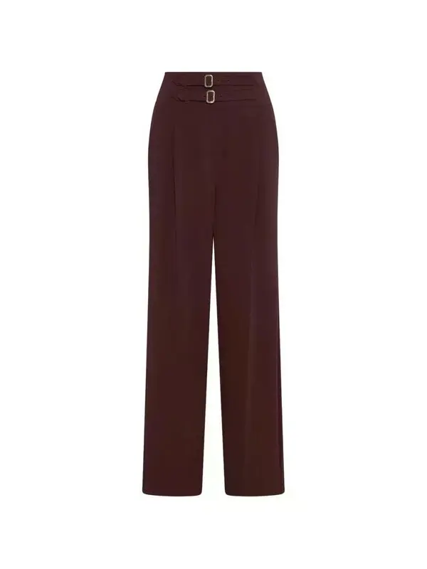 Marella Double-buckle Wide-leg Trousers