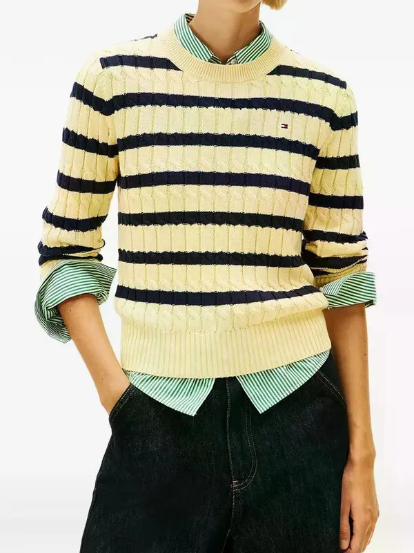 Tommy Hilfiger Striped Cable-knit Sweater