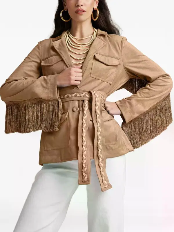 Pho Firenze Fringed Belted Jacket
