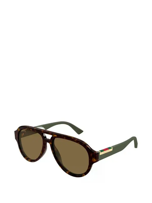 Gucci Tortoiseshell Pilot Sunglasses