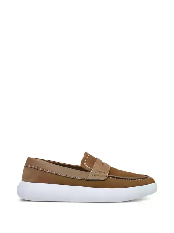 Brioni Suede Strap Sneakers