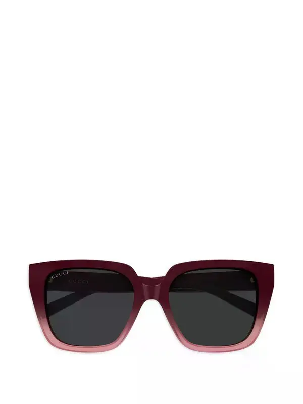 Gucci Geometric Frame Sunglasses - Red