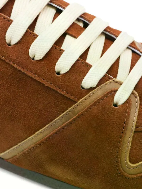 Moschino Lace-up Panelled Sneakers - Brown