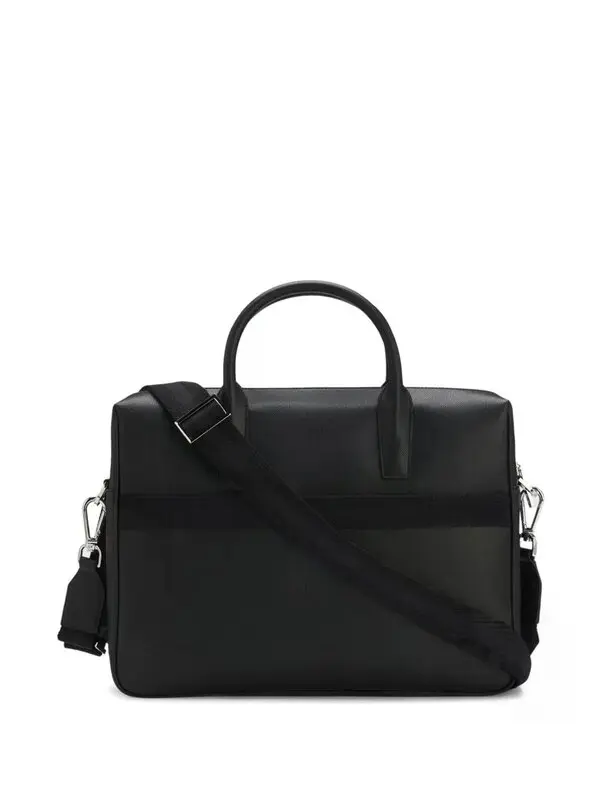 BOSS Leather Zip Laptop Bag