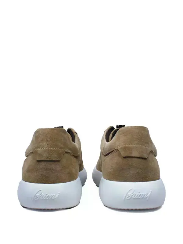 Brioni Stitched Leather Trainers