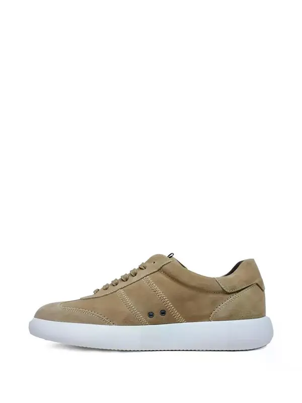 Brioni Stitched Leather Trainers
