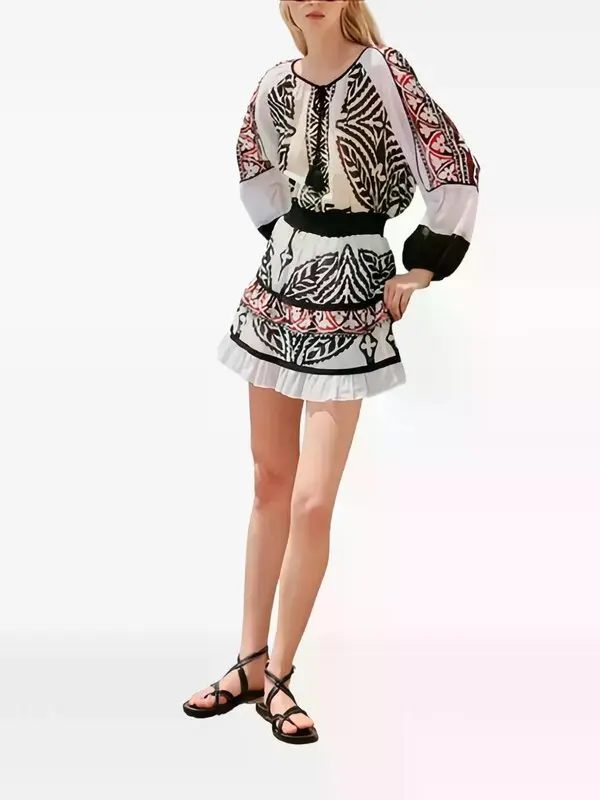 Devotion Patterned Mini Skirt