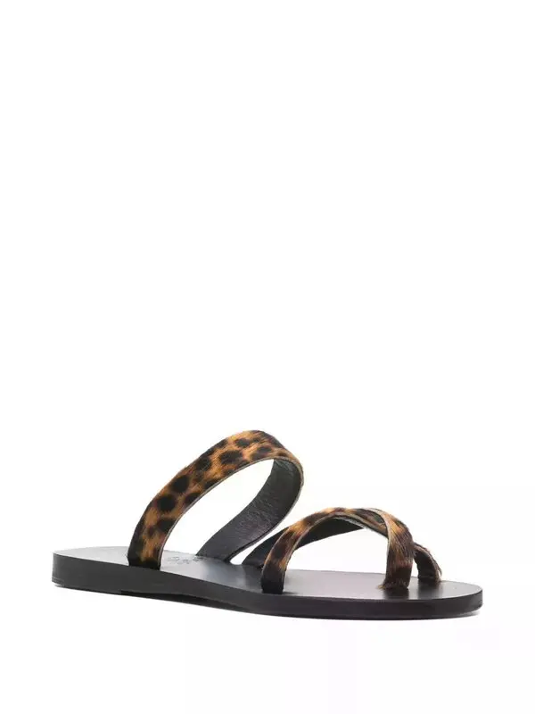 ANCIENT GREEK SANDALS Strappy Lynx Flat Sandals