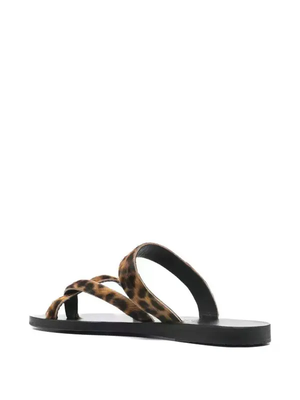 ANCIENT GREEK SANDALS Strappy Lynx Flat Sandals