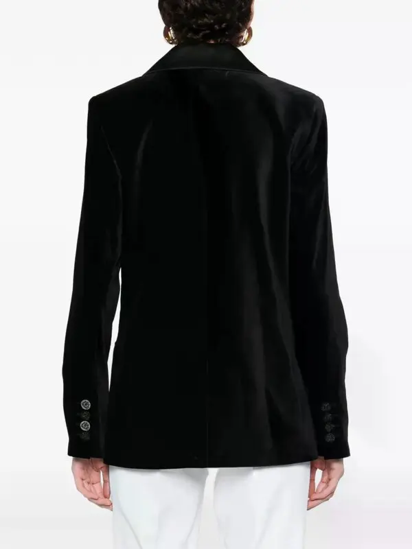 Alice + Olivia Silas Velvet Shawl-collar Blazer