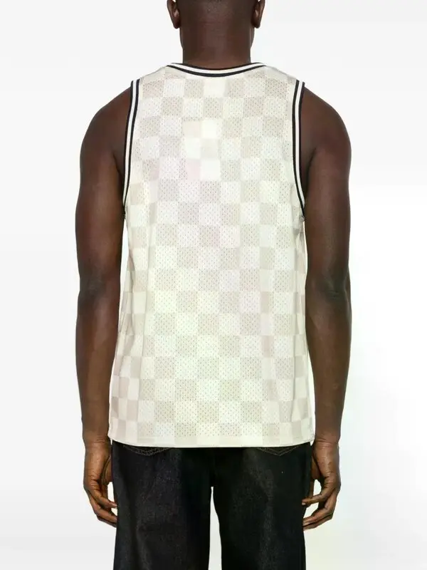 LES DEUX Silas Checked Tank Top - Neutrals