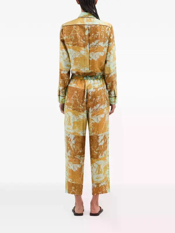 PIERRE-LOUIS MASCIA Printed Trousers - Brown