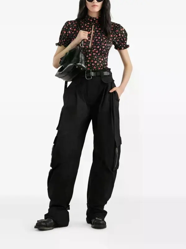 Dolce & Gabbana Floral High-neck Blouse