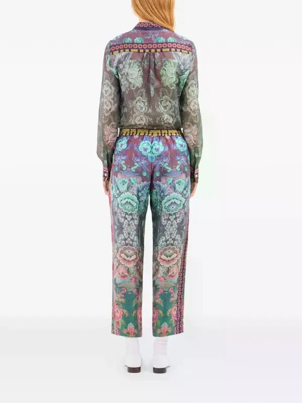 PIERRE-LOUIS MASCIA Floral Straight-leg Trousers
