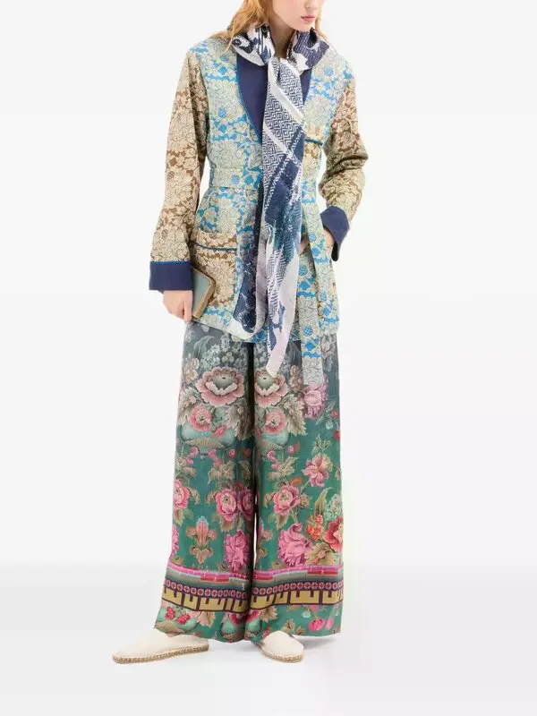 PIERRE-LOUIS MASCIA Floral Print Elasticated Waistband Palazzo Pants