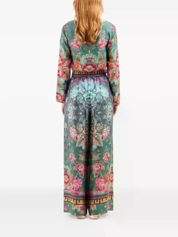 PIERRE-LOUIS MASCIA Floral Print Elasticated Waistband Palazzo Pants