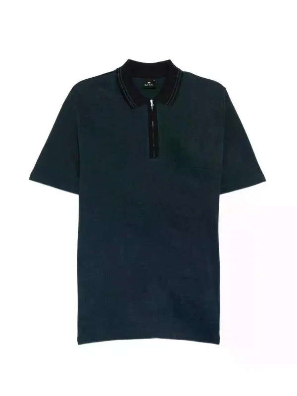 Paul Smith Zipped Polo Shirt - Blue