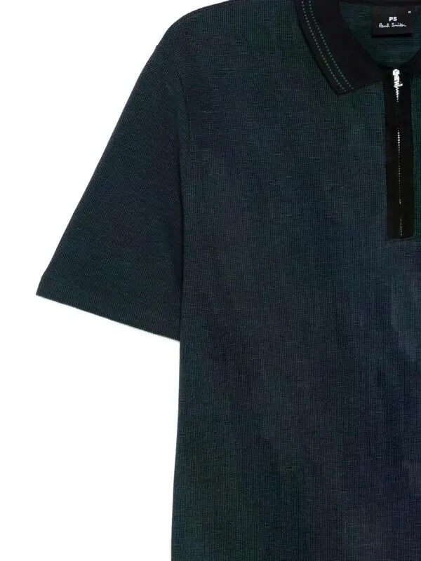 Paul Smith Zipped Polo Shirt - Blue