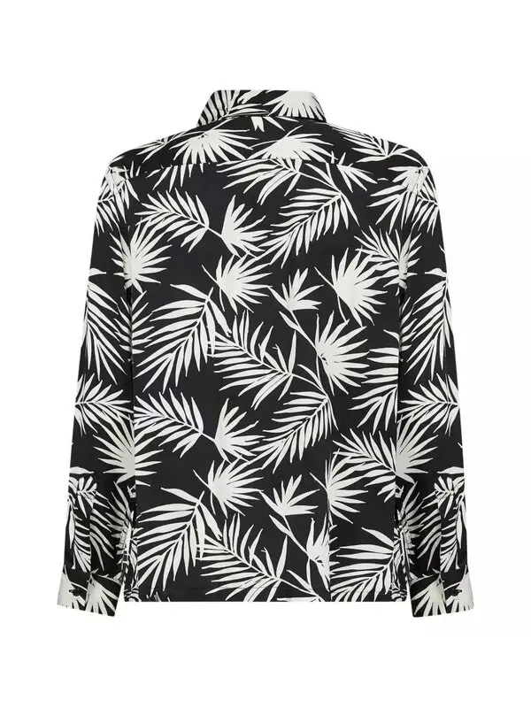 LANEUS Leaf-print Shirt