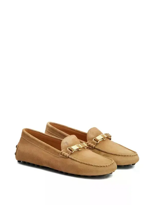 TOD'S Chain-embellishment Suede Loafers