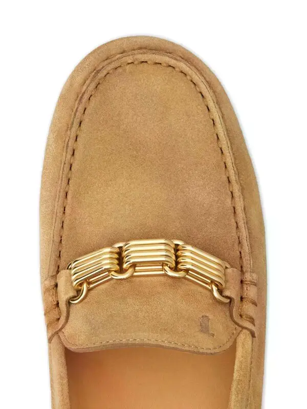 TOD'S Chain-embellishment Suede Loafers