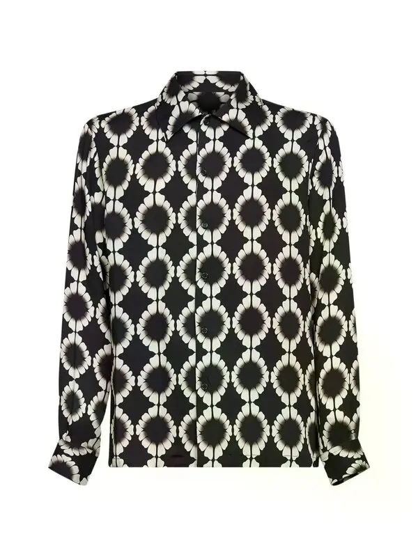 LANEUS Geometric-print Shirt