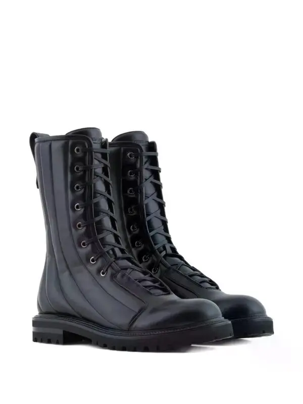 Giorgio Armani Lace-up Combat Boots