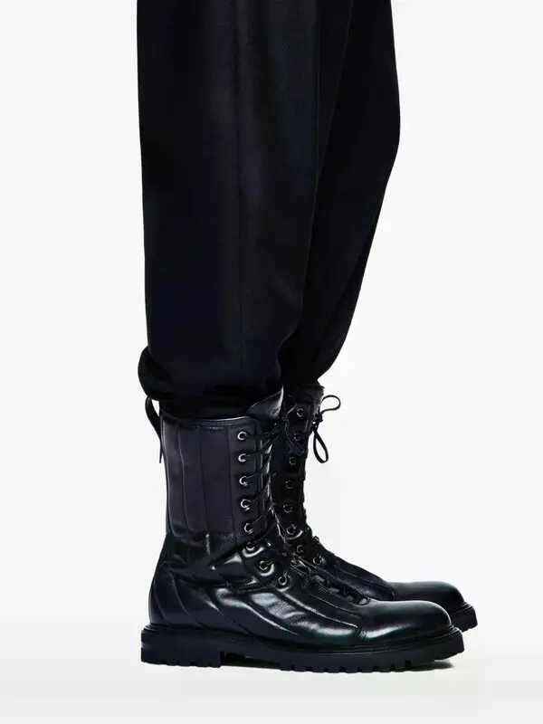 Giorgio Armani Lace-up Combat Boots