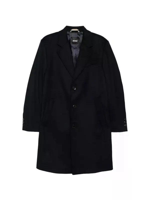 BOSS Single-breasted Coat - Blue