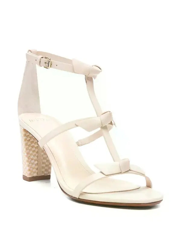 ALEXANDRE BIRMAN Knot-detail Leather T-strap Sandals