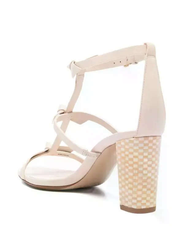 ALEXANDRE BIRMAN Knot-detail Leather T-strap Sandals