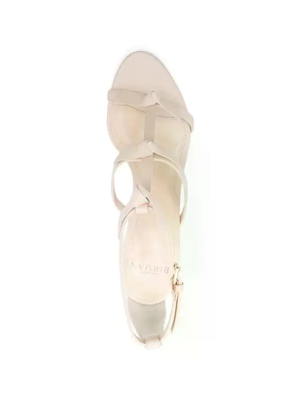 ALEXANDRE BIRMAN Knot-detail Leather T-strap Sandals