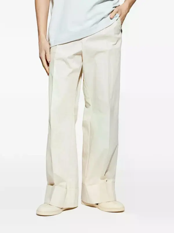 Bally Cuffed Trousers - Neutrals